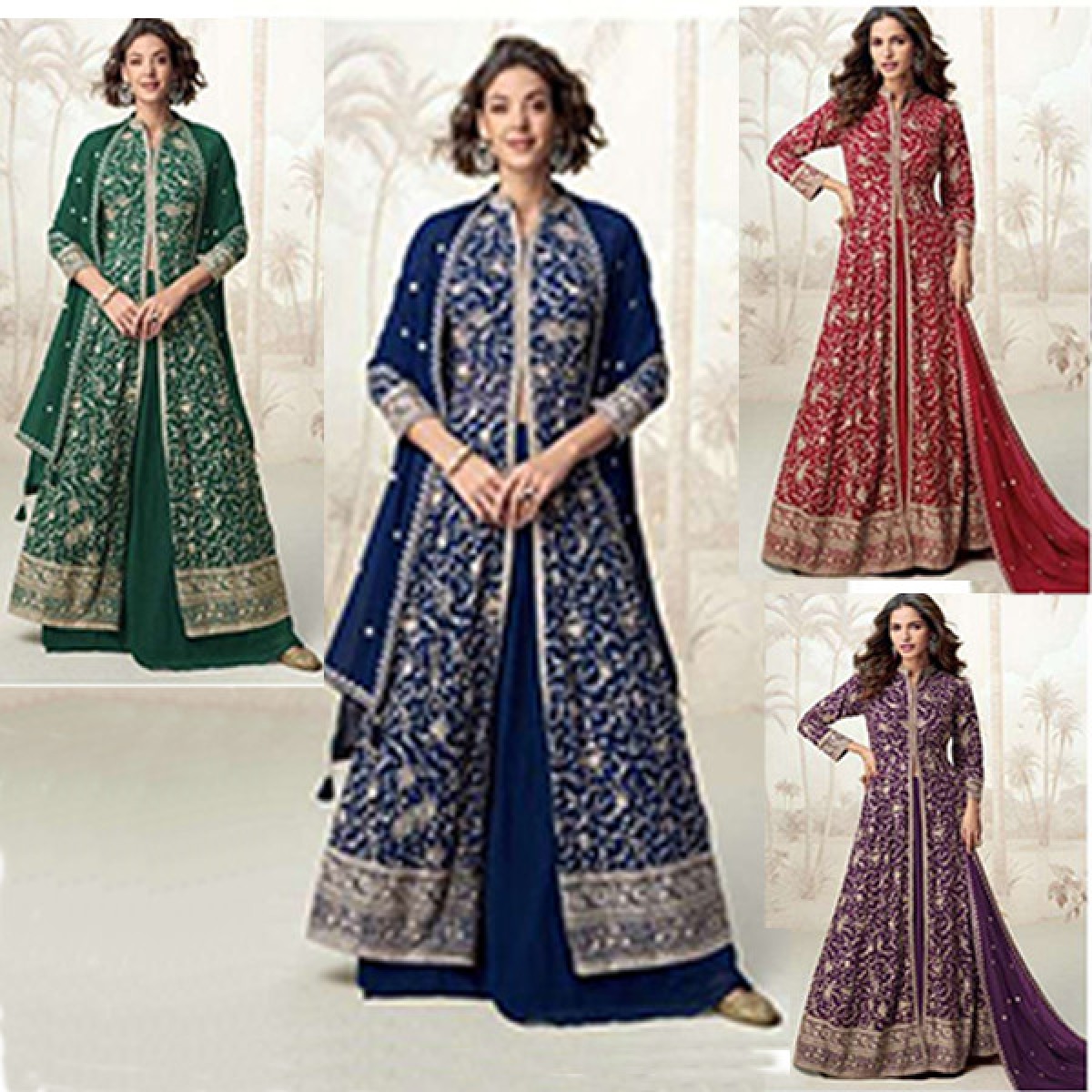 Long top with skirt outfit - LFC043 - Ghagra Outfits - Lehengas ...